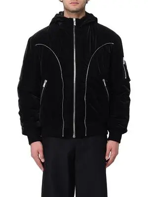 Versace Zip-up Velvet Bomber Jacket - Black