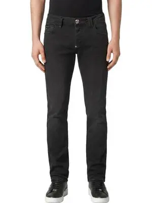 Philipp Plein Five-pocket Skinny Fit Stretch Jeans - Black