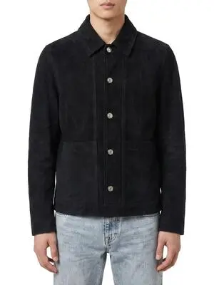GIORGIO BRATO Suede Shirt Jacket - Black