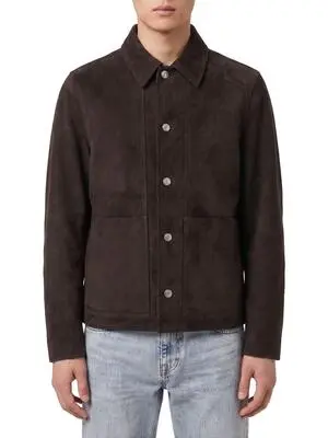GIORGIO BRATO Suede Shirt Jacket - Brown