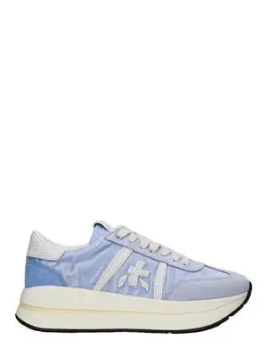 Premiata Leather Bethcoin Lace Up Platform Sneakers - Blue