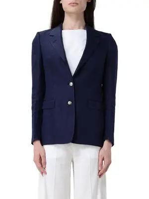 Tagliatore Linen Single-breasted Blazer - Blue