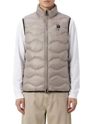 BLAUER. Quilted And Padded Technical Vest - Grey