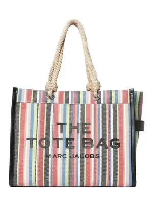 Marc Jacobs Large Tote Bag Multicolor Stripes - Beige