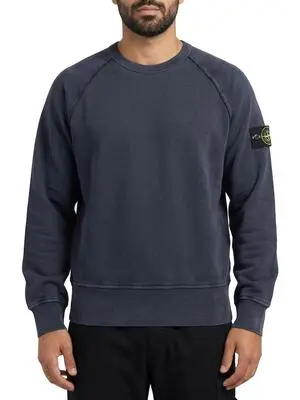 Stone Island Cotton Crew Neck Sweatshirt - Blue