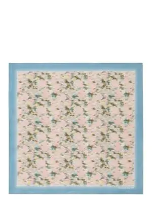 Fabiana Filippi Silk Foulard, Floral & Striped Print - Fa01
