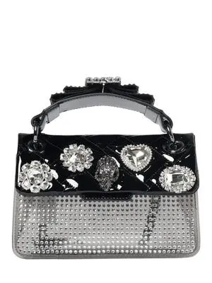 Kurt Geiger Kensington Mini Bag With Crystals And Sculptural Handle - Black