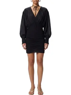 Pinko Viscose Blend Sheath Mini Dress - Black