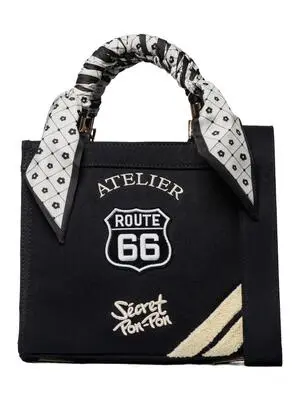 SECRET PON-PON Top Handle Bag - Black