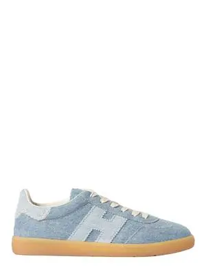 Hogan Cool Cotton Denim Low Top Sneakers - Gnawed Blue