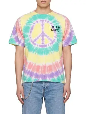GALLERY DEPT. Tie-dye Cotton T-shirt With Contrasting Logo - Multicolor