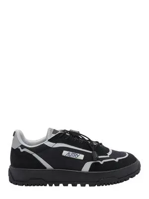 AUTRY Wildpace Low Calfskin And Cordura® Nylon Sneakers - Black