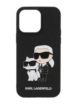 Karl Lagerfeld Iphone Case With Graphic Detail - Black