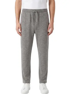 Brunello Cucinelli Slim Fit Cashmere And Silk Knit Jogger Pants - Grey