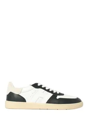Hogan Two-tone Calfskin Lace-up Sneakers - White