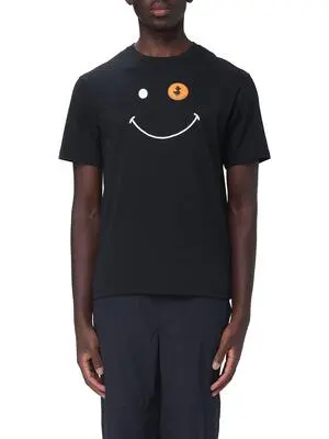 SAVE THE DUCK Cotton Crewneck T-shirt With Contrasting Front Logo By - Black