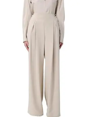 Max Mara High-waisted Wide-leg Stretch Silk Satin Trousers - Sand