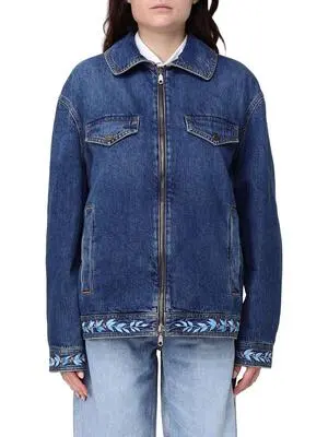 Etro Cropped Embroidered Cotton Denim Jacket - Multicolor