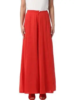 FORTE_FORTE Linen Wide-leg Trousers - Red
