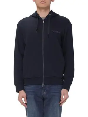 Armani Exchange Full Zip Cotton Hoodie - Navy