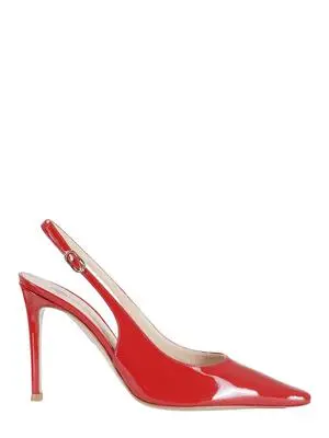 Roberto Festa Patent Leather Slingback High Heels - Red