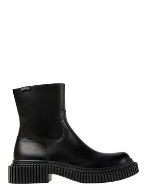 Camper Leather Ankle Boots - Black
