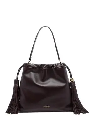 Etro Kalispera Leather Shoulder Bag - Red
