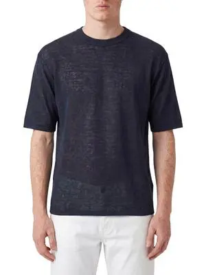 ROBERTO COLLINA Linen T-shirt - Blue