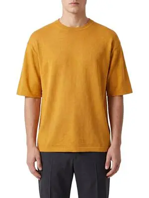 ROBERTO COLLINA Linen T-shirt - Yellow