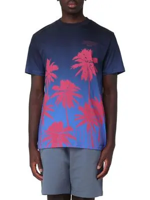 Moschino Graphic Print Cotton T-shirt With Contrast Logo - Gnawed Blue