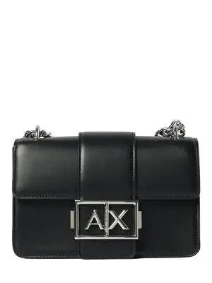 Armani Exchange Leather Crossbody Bag - Black