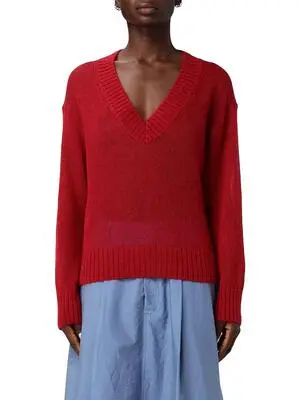 Brunello Cucinelli Mohair Blend V-neck Pullover - Red