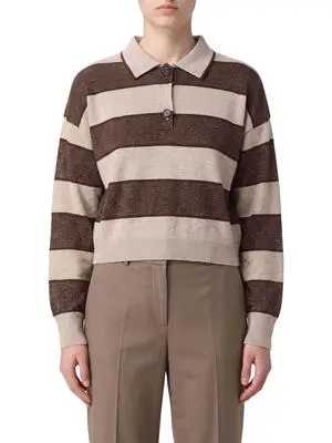 Brunello Cucinelli Wool And Cashmere Polo Shirt - Striped