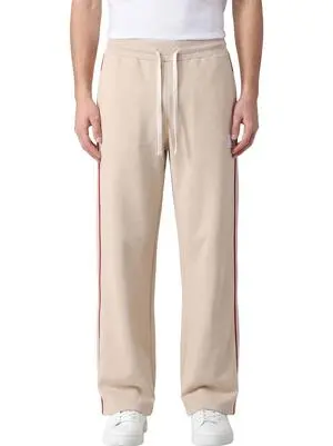 VISION OF SUPER Cotton Jogging Pants With Drawstring And Slash Pockets - Beige