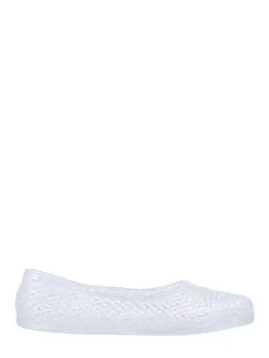 ANCIENT GREEK SANDALS Perforated Pvc Round-toe Ballet Flats - Transparent