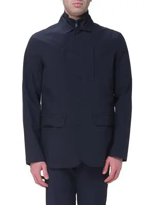 SAVE THE DUCK Single-breasted Technical Fabric Jacket - Blue