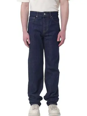 AMI Paris Cotton Denim Straight Jeans - Blue