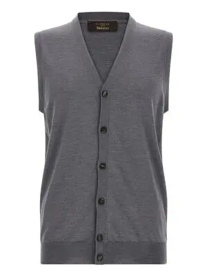 ZANONE Zanone Sleeveless V-Neck Waistcoat Grey