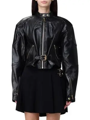 Versace Leather Biker Jacket - Black