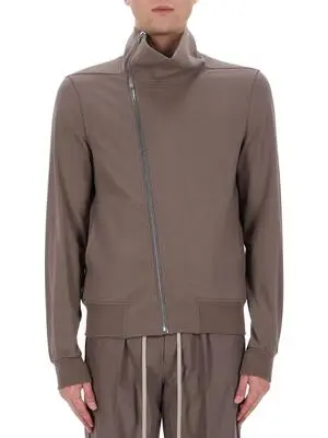 Rick Owens Asymmetrical Zip-up Sweatshirt - Grey