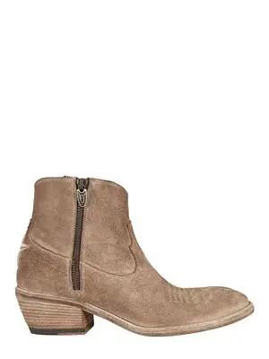 FAUZIAN JEUNESSE Suede Embroidered Zip-up Boots - Brown
