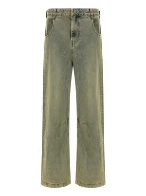 ENTIRE STUDIOS Wide Leg Jeans - Yellow