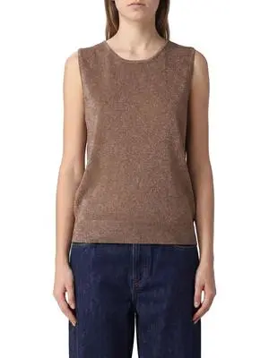 ROBERTO COLLINA Sleeveless Lurex Top - Silver