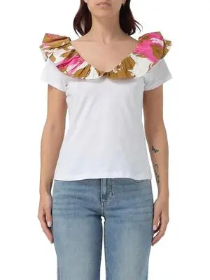 Liu Jo Ruffled T-shirt With Floral Print - Multicolor