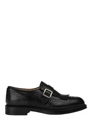 DOUCAL'S Brogues With Buckle And Fringe Detailing - Black
