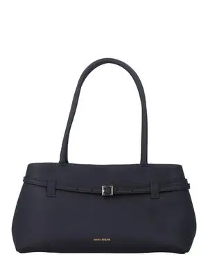 Manu Atelier Le Cambon East West Grained Calfskin Shoulder Bag - Black