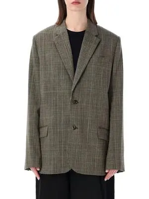 Soeur Single-breasted Check Wool-blend Blazer - Multicolor