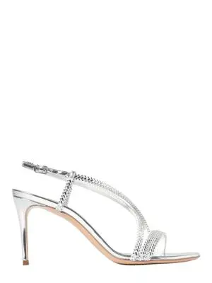 Casadei Embellished Heeled Sandals - Silver