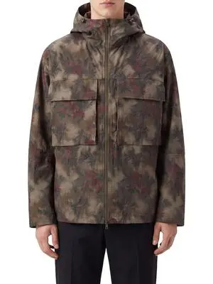 Herno Ripstop Nylon Hooded Parka With Camouflage Print - Mud