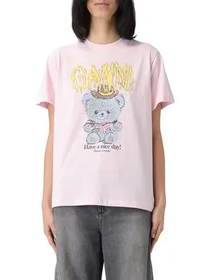 GANNI Graphic T-shirt - Pink